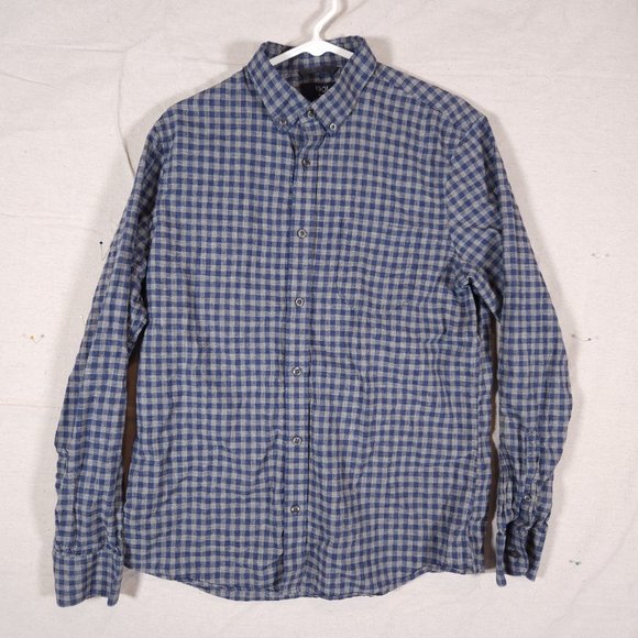 1901 | Shirts | 91 Button Shirt Mens Large Slim Fit Check Long Slv ...